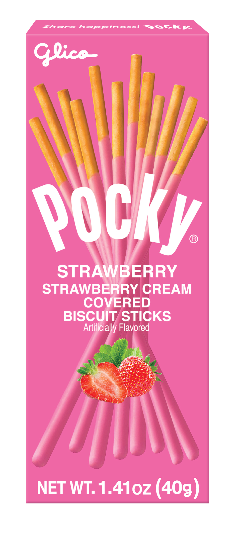 Pocky Strawberry 1.41oz | Ezaki Glico USA Corporation