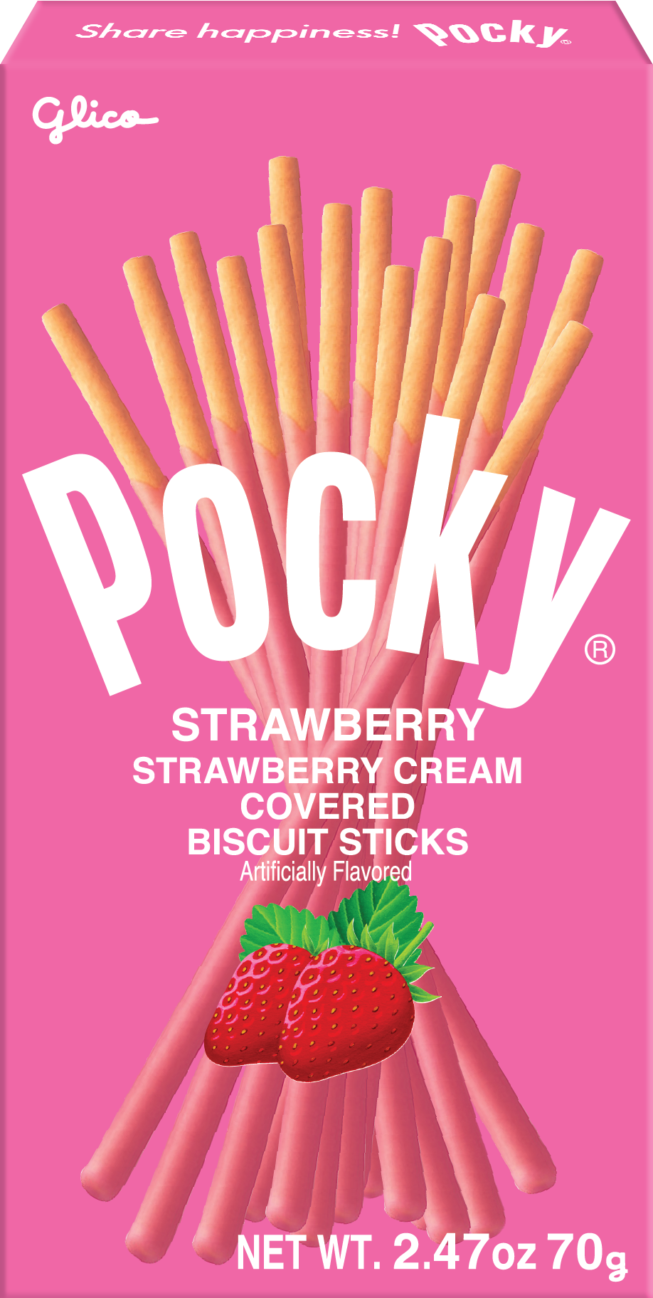 Pocky Strawberry 2.47oz | Ezaki Glico USA Corporation