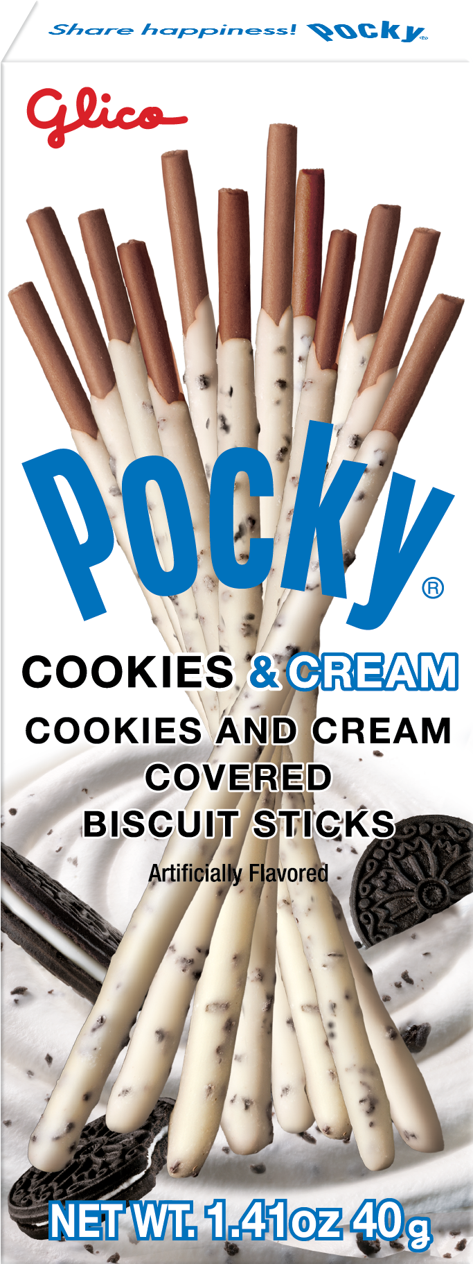 Pocky Cookies & Cream 1.41oz | Ezaki Glico USA Corporation