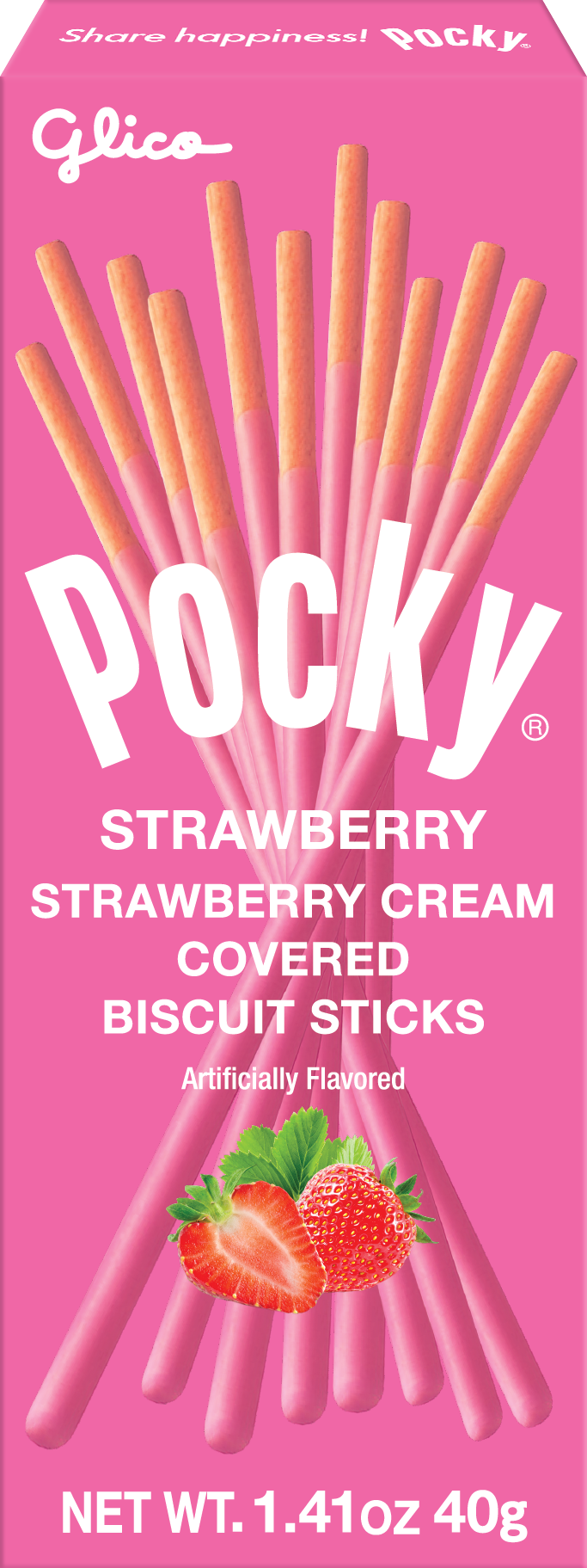 Pocky Strawberry 1.41oz | Ezaki Glico USA Corporation
