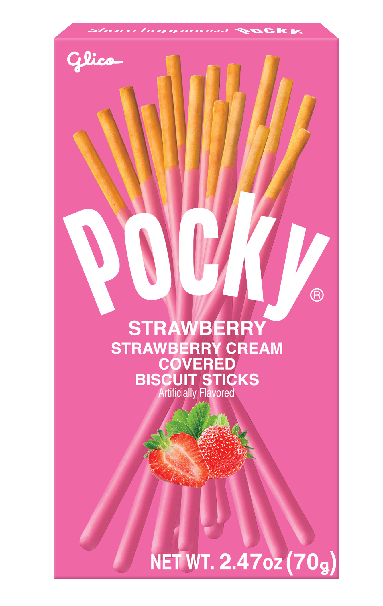 Pocky Strawberry 2.47oz | Ezaki Glico USA Corporation